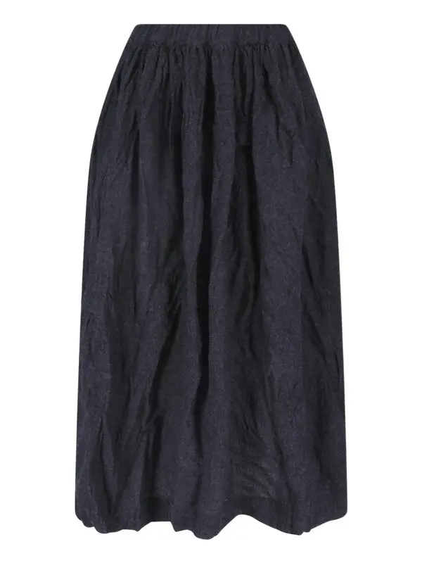 DANIELA GREGIS Gathered Midi Skirt - Black