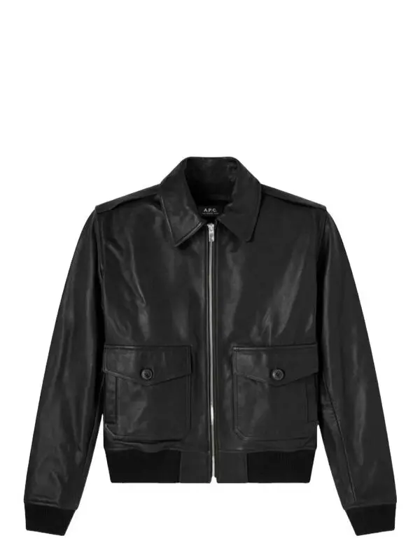 A.p.c. Gael Zip Bomber Jacket - Black