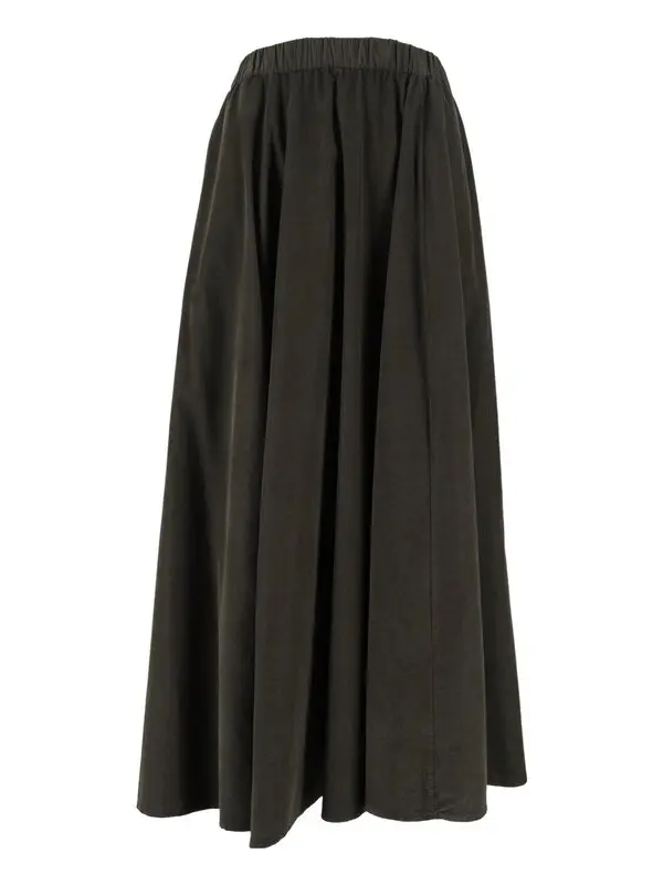 Aspesi High Waist Pleated Skirt - Black