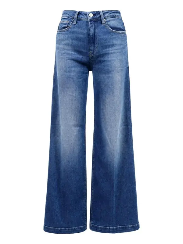 Guess Belt-loop Wide-leg Jeans - Blue