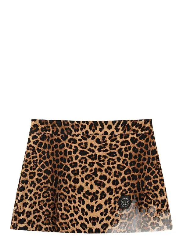Philipp Plein Leopard-print Skirt - Black