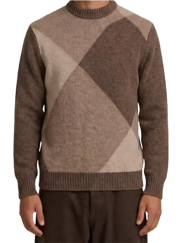 BALLANTYNE Maxi Diamond Intarsia Knitted Sweater - No