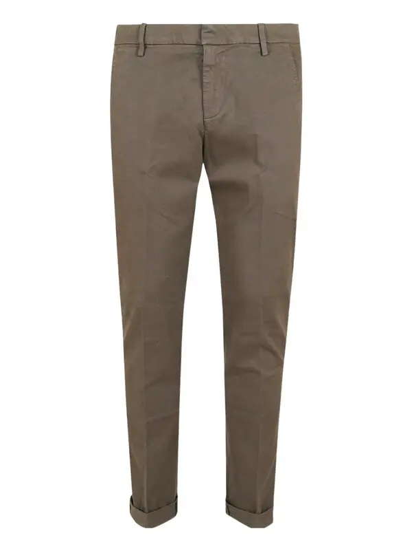 DONDUP Straight-leg Turn-up Trousers - Brown