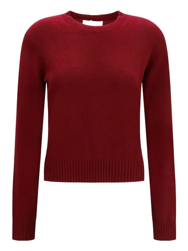 LISA YANG Mable Ribbed Trim Knitted Sweater - Red