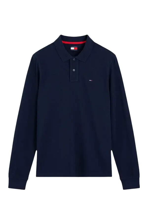 Tommy Hilfiger Long-sleeve Polo Shirt - Dark Blue