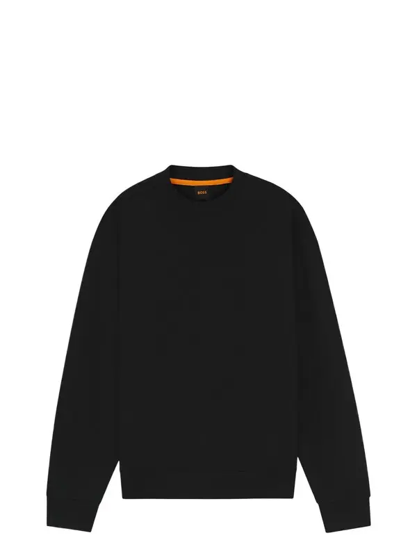Hugo Boss Logo-patch Ribbed-trim Sweater - Black