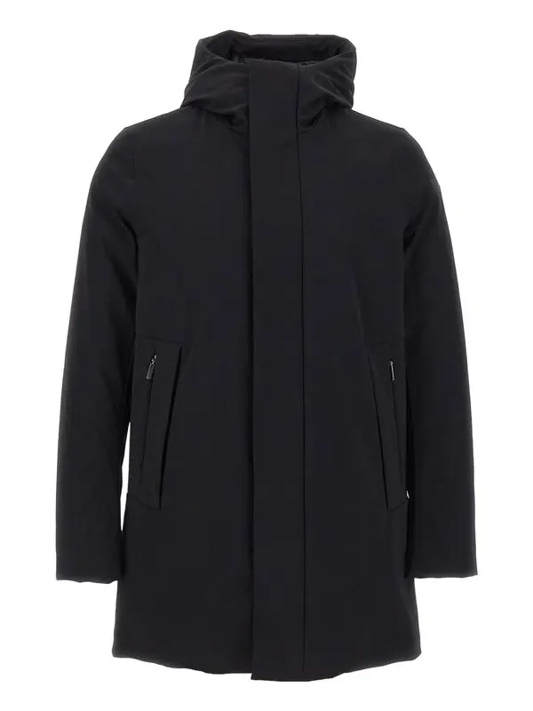 RRD Surflex Hooded Parka Coat - Black