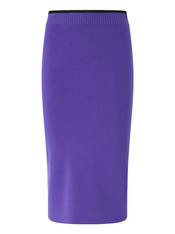 Pinko Logo Patch Knitted Midi Skirt - Blue