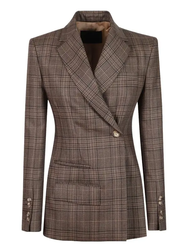 DONDUP Checked Blazer With Notch Lapel - No