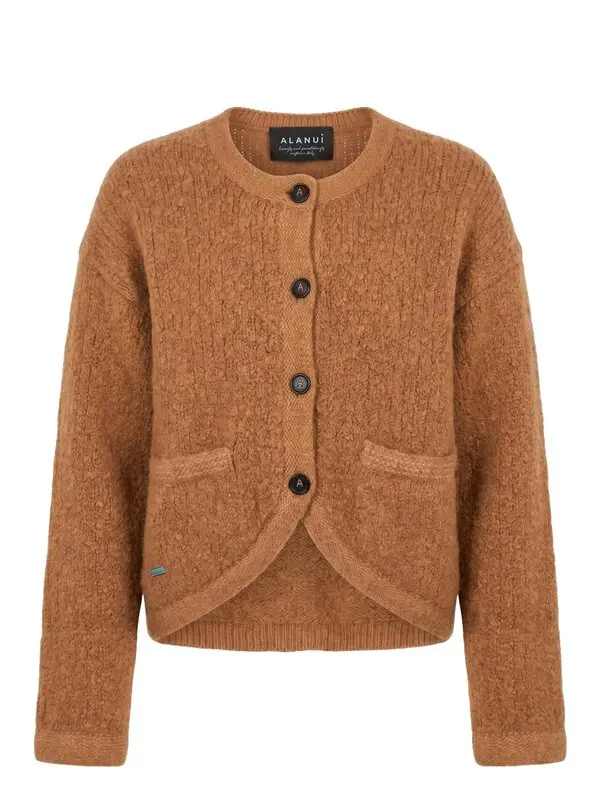 Alanui Button-up Bouclé Cardigan - Camel