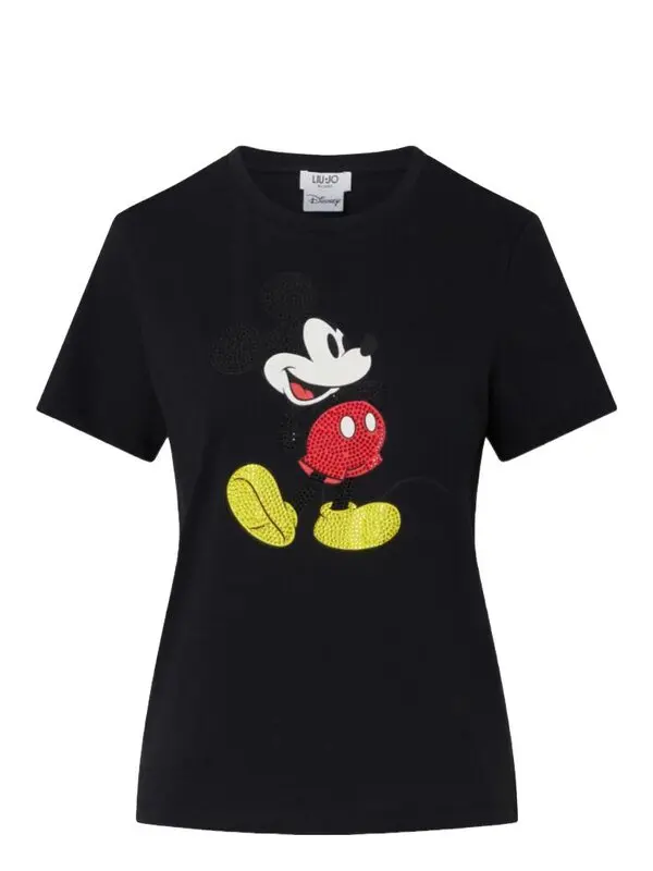 Liu Jo Miss Mouse" Printed T-shirt - Black/mickey Mouse