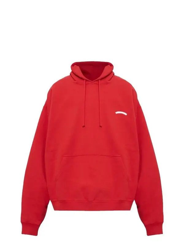 Vetements Long-sleeved Hooded Sweatshirt - Red