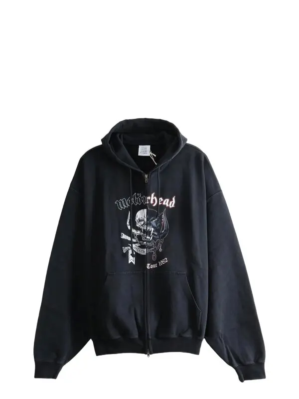 Vetements Graphic Printed Zip-up Jacket - Black