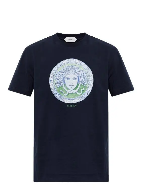 Versace Short-sleeved T-shirt - Navy Blue
