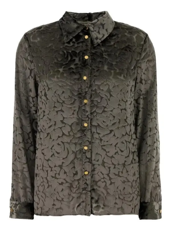 Alberta Ferretti Long Sleeve Shirt - Black
