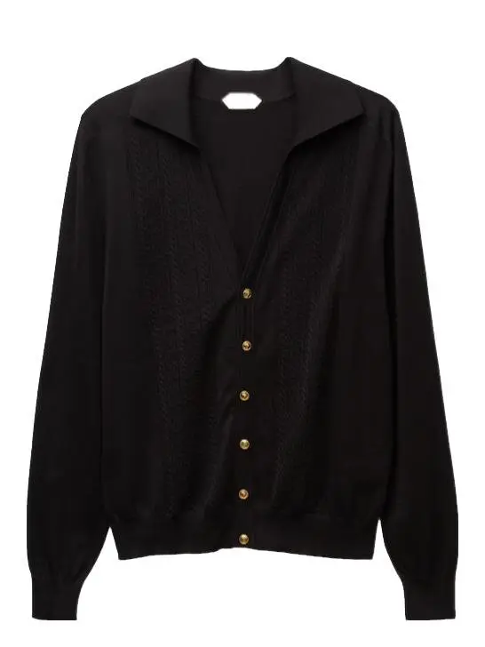 Versace Medusa Button Cardigan - Black