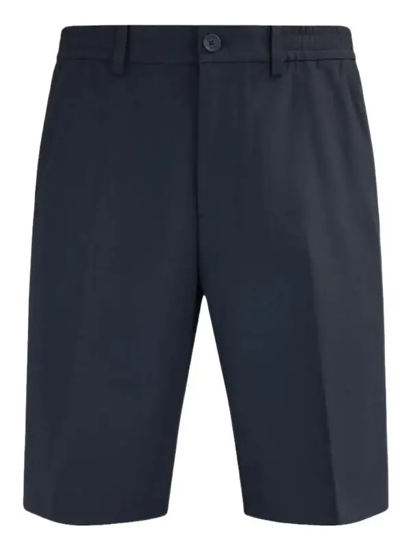 Hugo Boss Tailored Shorts With Elasticated Waistband - Black