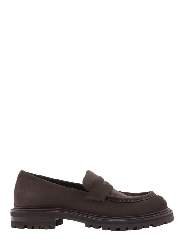 Giorgio Armani Lug Sole Loafers - Brown