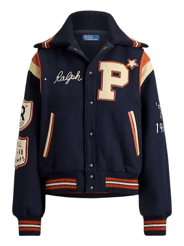 Polo Ralph Lauren Wool-blend Letterman Jacket - Hunter Navy