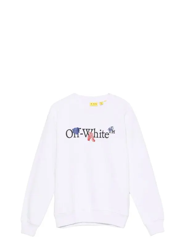 Off-White Crew Neck Long Sleeve T-shirt - No
