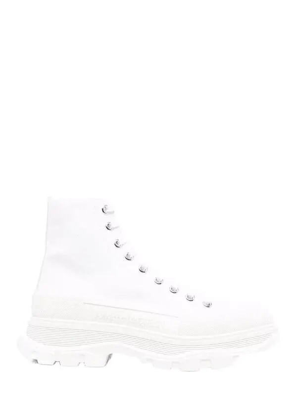 Alexander McQueen Tread Slick Lace-up Sneakers - White