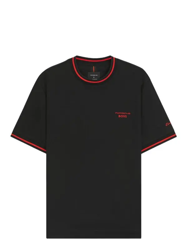 Hugo Boss X Porsche Contrast-trim T-shirt - Black