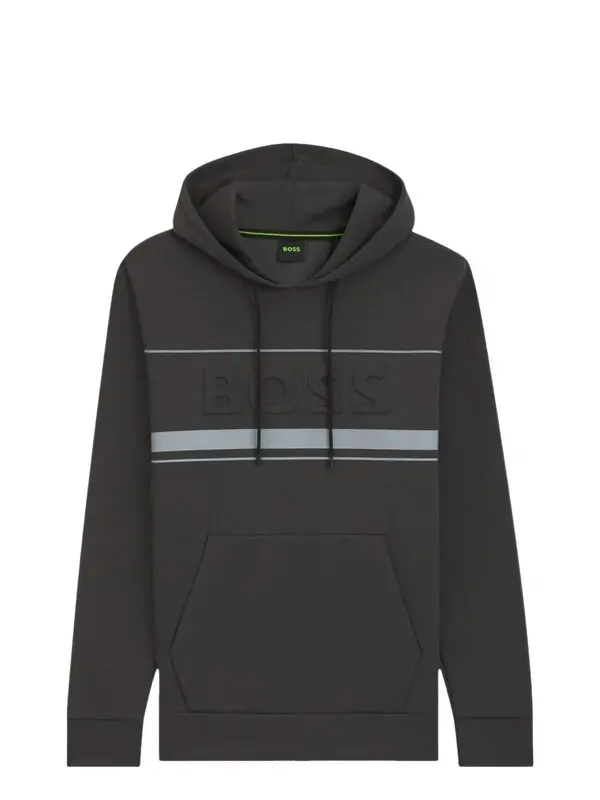 Hugo Boss Long-sleeved Sweatshirt With Hood - Slate Grey