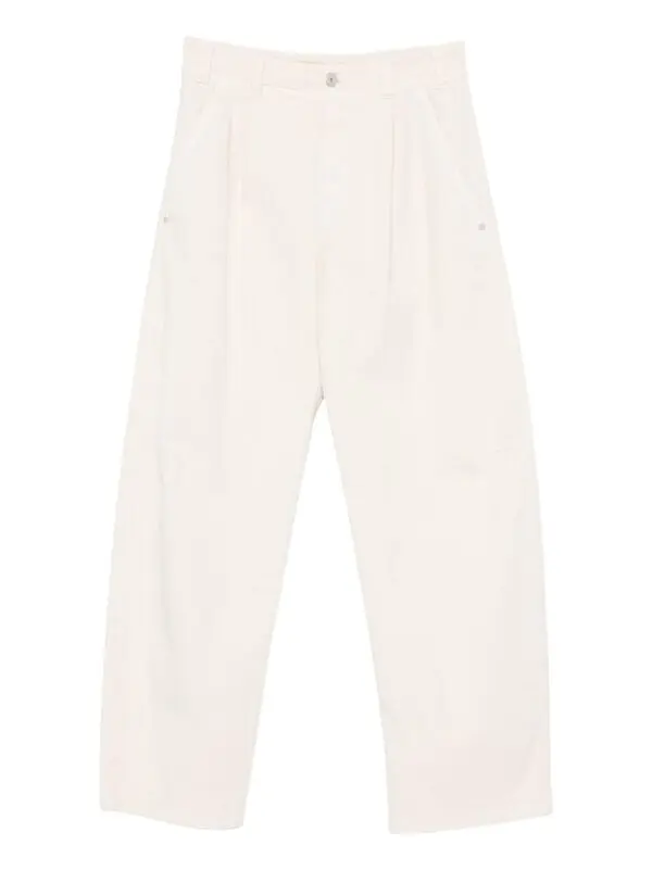 Brunello Cucinelli Pleated Wide-leg Trousers - White