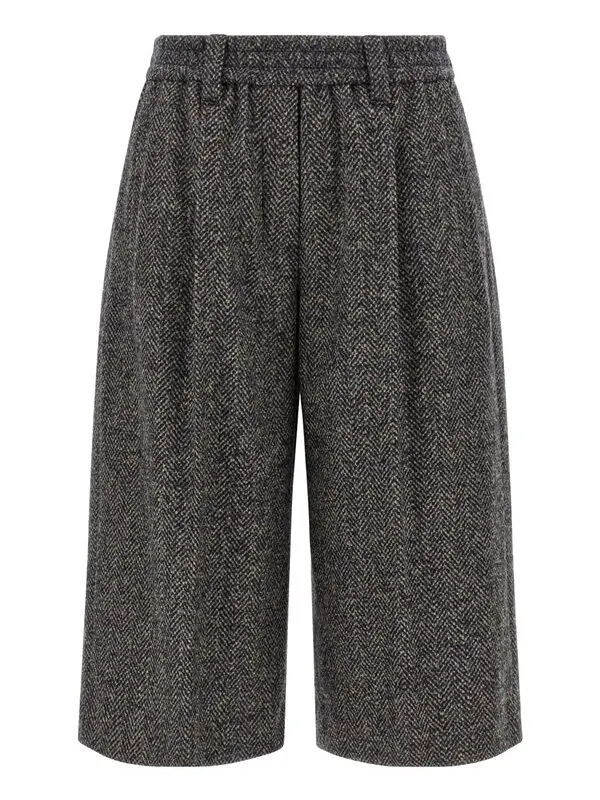 Brunello Cucinelli Pleated Knee-length Shorts - Black
