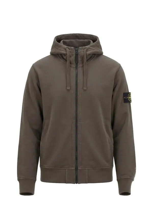 Stone Island Organic Cotton Fleece Hoodie Sweatshirt - Multicolor