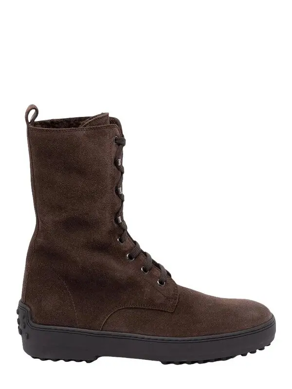 TOD'S Suede Lace-up Ankle Boots - Multicolor