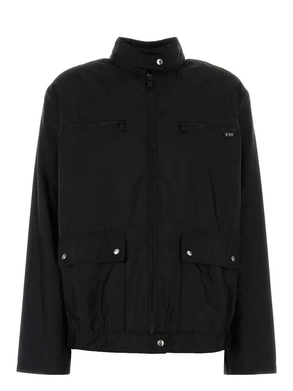 Prada Zip-up Jacket With Stand Collar - Black