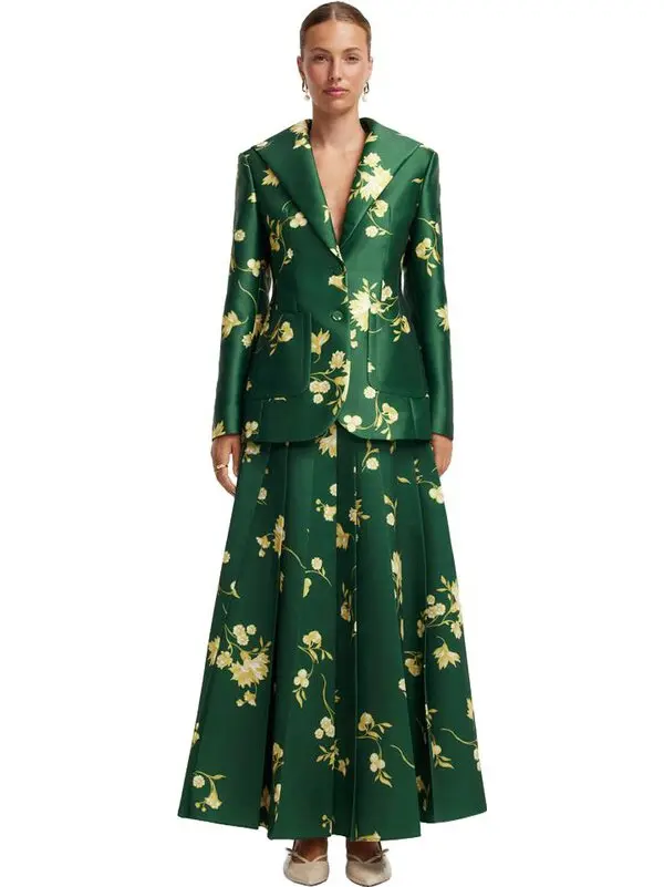 LEO LIN Brynn Blazer - Forest Print