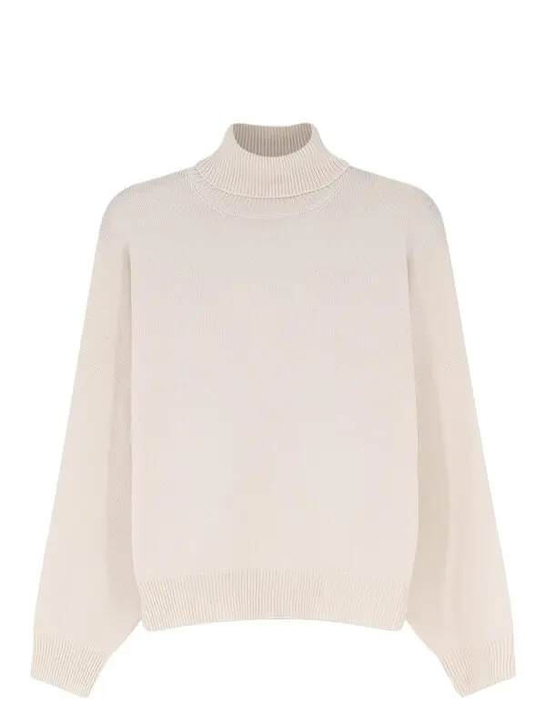 Brunello Cucinelli Cashmere Turtleneck With Monili Detail - Multicolor