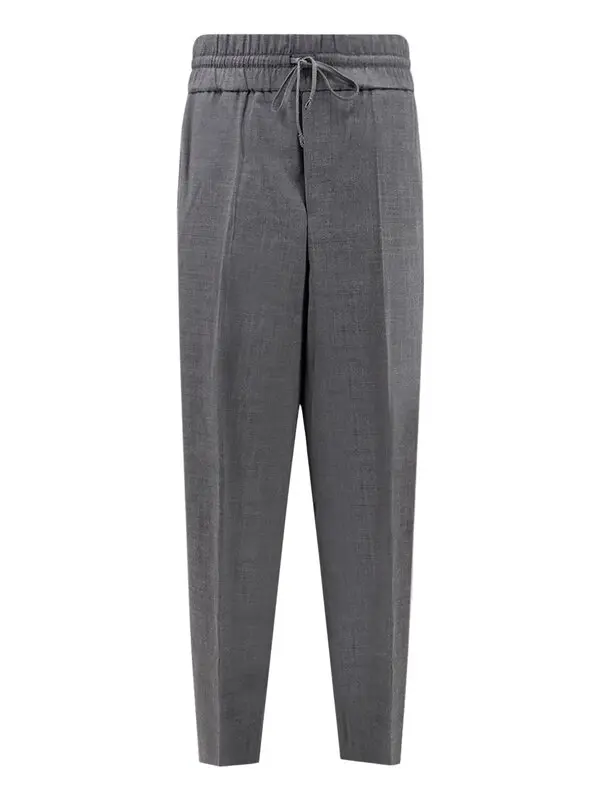 AMI Paris Virgin Wool Trousers - Multicolor