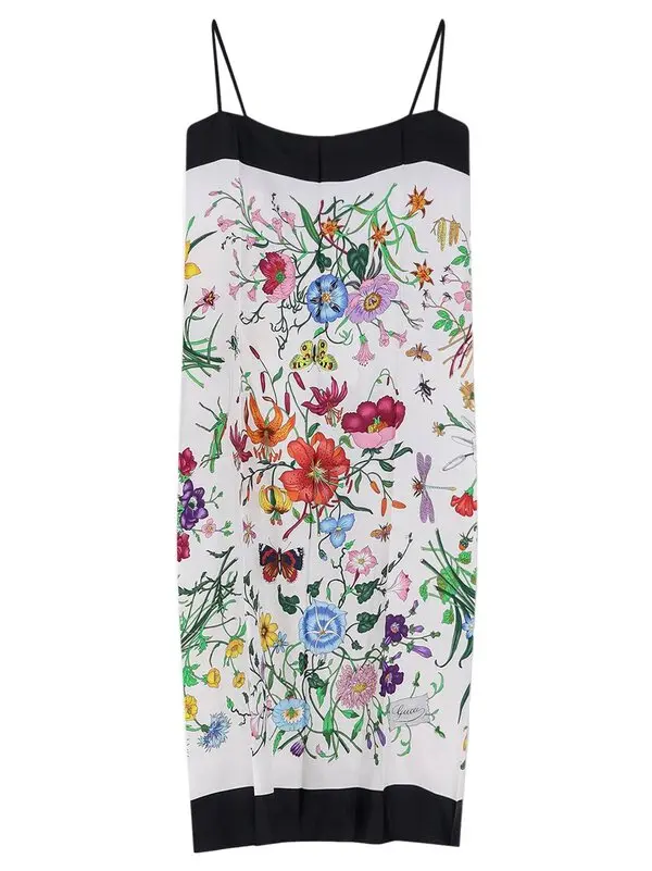 Gucci Primavera Dress With Flora Print - Multicolor