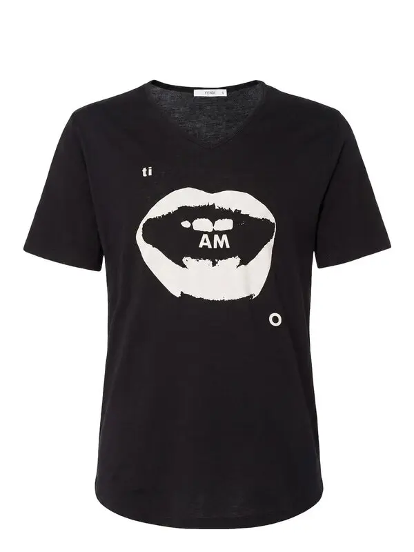 Fendi Ti Amo` Print T-shirt - Multicolor