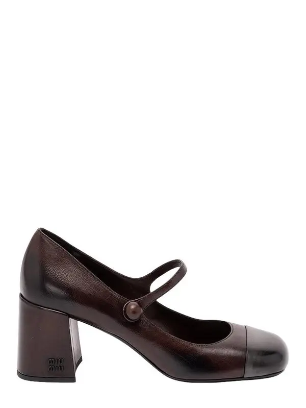 Miu Miu Leather Bicolor Mary Jane Pumps - Multicolor