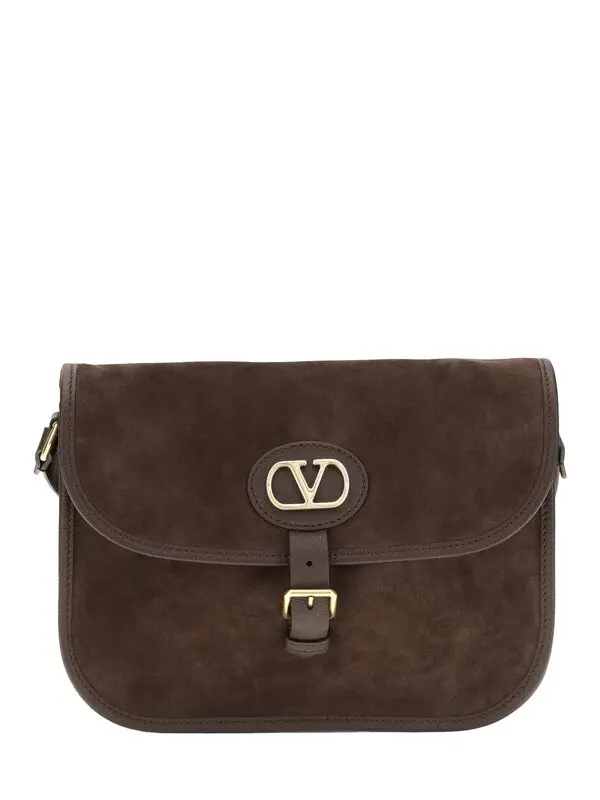 Valentino Garavani Antibes Suede Shoulder Bag - Brown