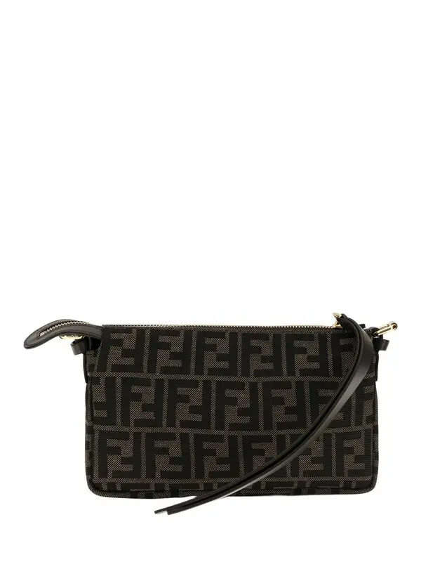 Fendi All-over Monogram Jacquard Shoulder Bag - Brown
