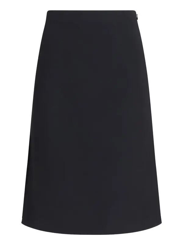 Fendi Wool And Silk Midi Pencil Skirt - Black