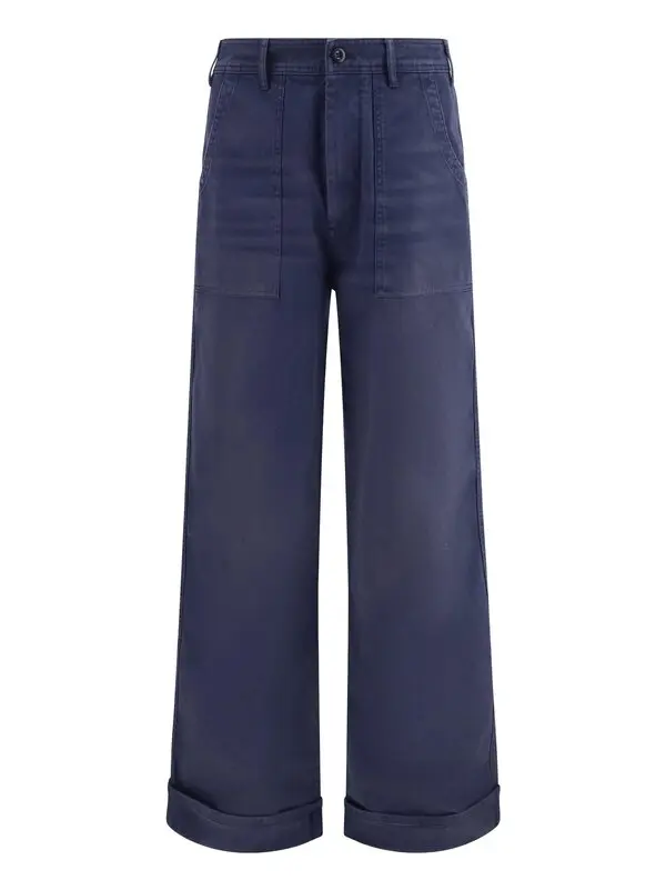 Acne Studios Organic Cotton Twill Wide-leg Pants - Blue