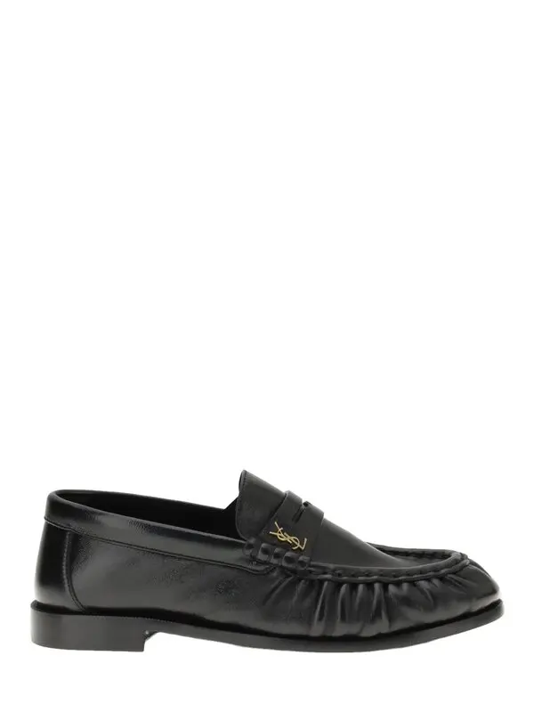 Saint Laurent Lamb Ovis Aries Aries Loafers - Black