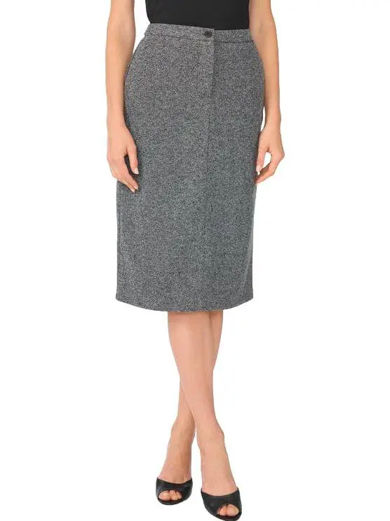 Halogen Textured Midi Pencil Skirt - Black Multi