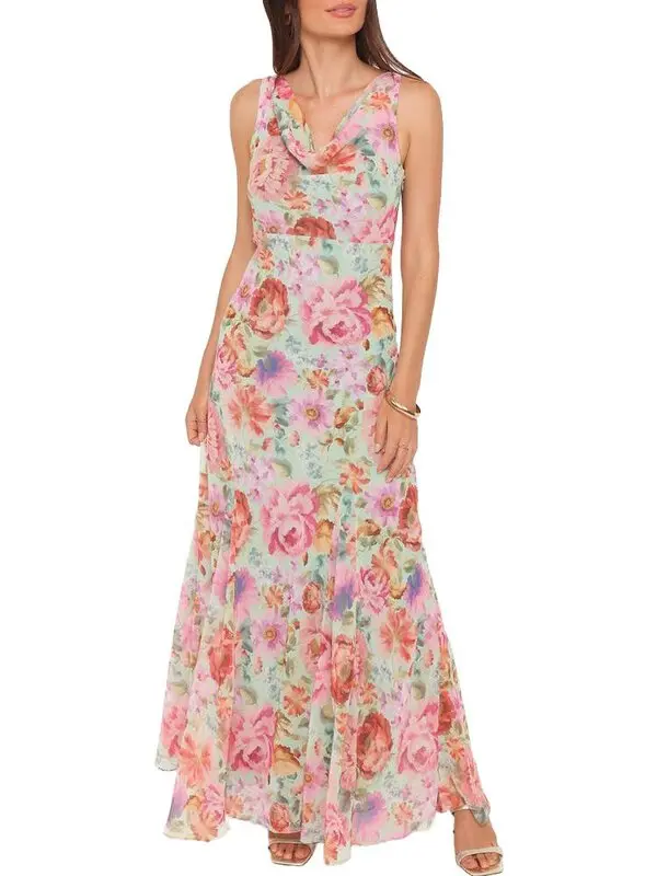 PETAL & PUP Yovana Floral Maxi Dress - Opal Bloom