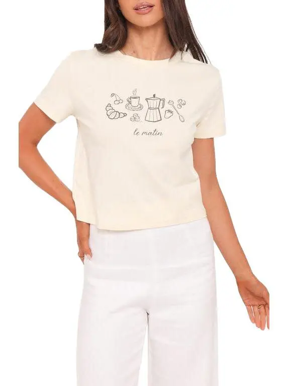 PETAL & PUP Camelia Graphic T-shirt - Cream
