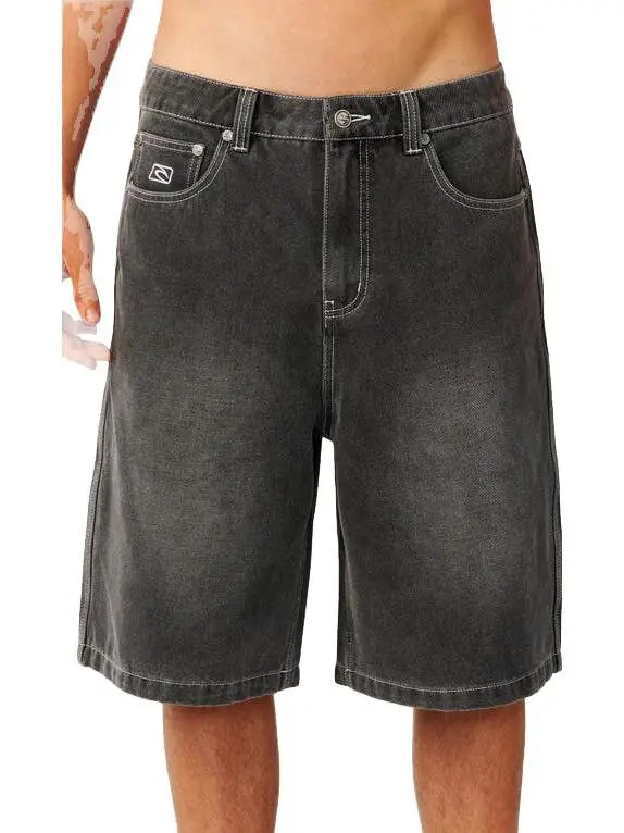 Rip Curl Archive Dirty Denim Shorts - Washed Grey
