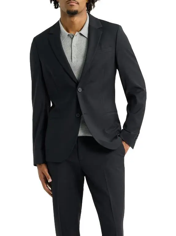 OPEN EDIT Wool Blend Sport Coat - Black