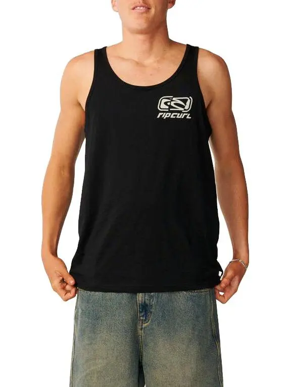 Rip Curl Archive Ripped Graphic Cotton Tank - Black