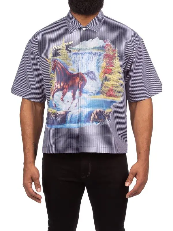 ICECREAM They Were Cones Button-up Shirt - Eclipse